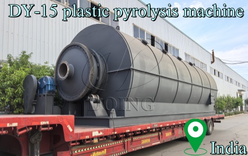 DY-15 plastic pyrolysis machine shipped to India