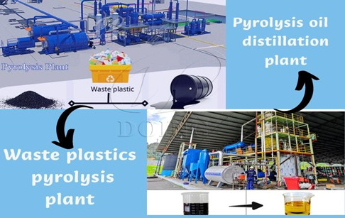 Waste plastic to diesel production process